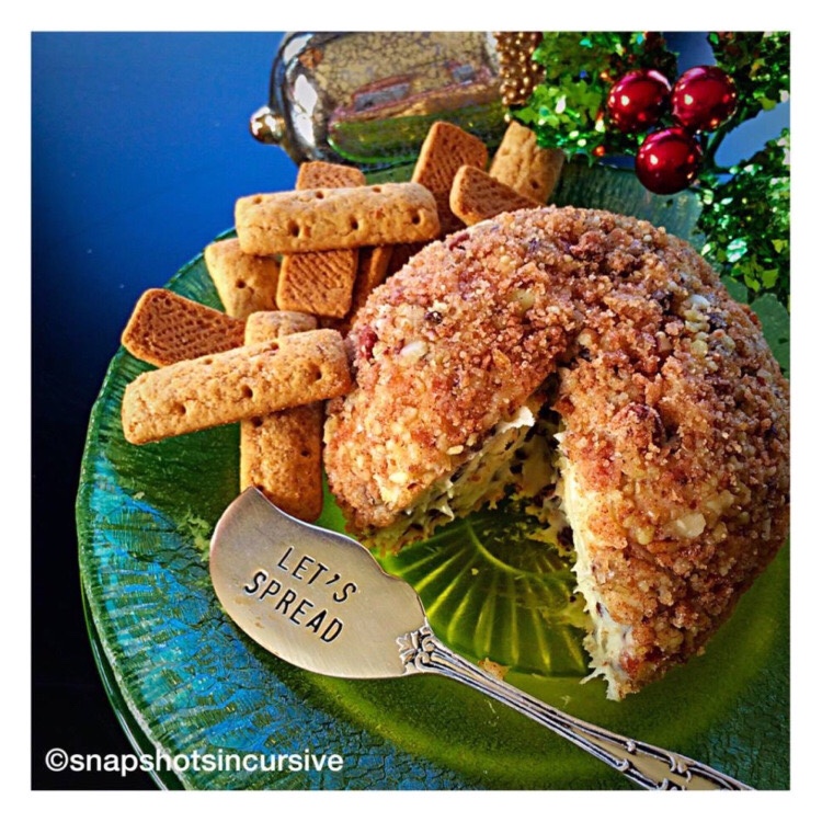 Chocolate Chip Candied Cheese Ball | snapshotsincursive
