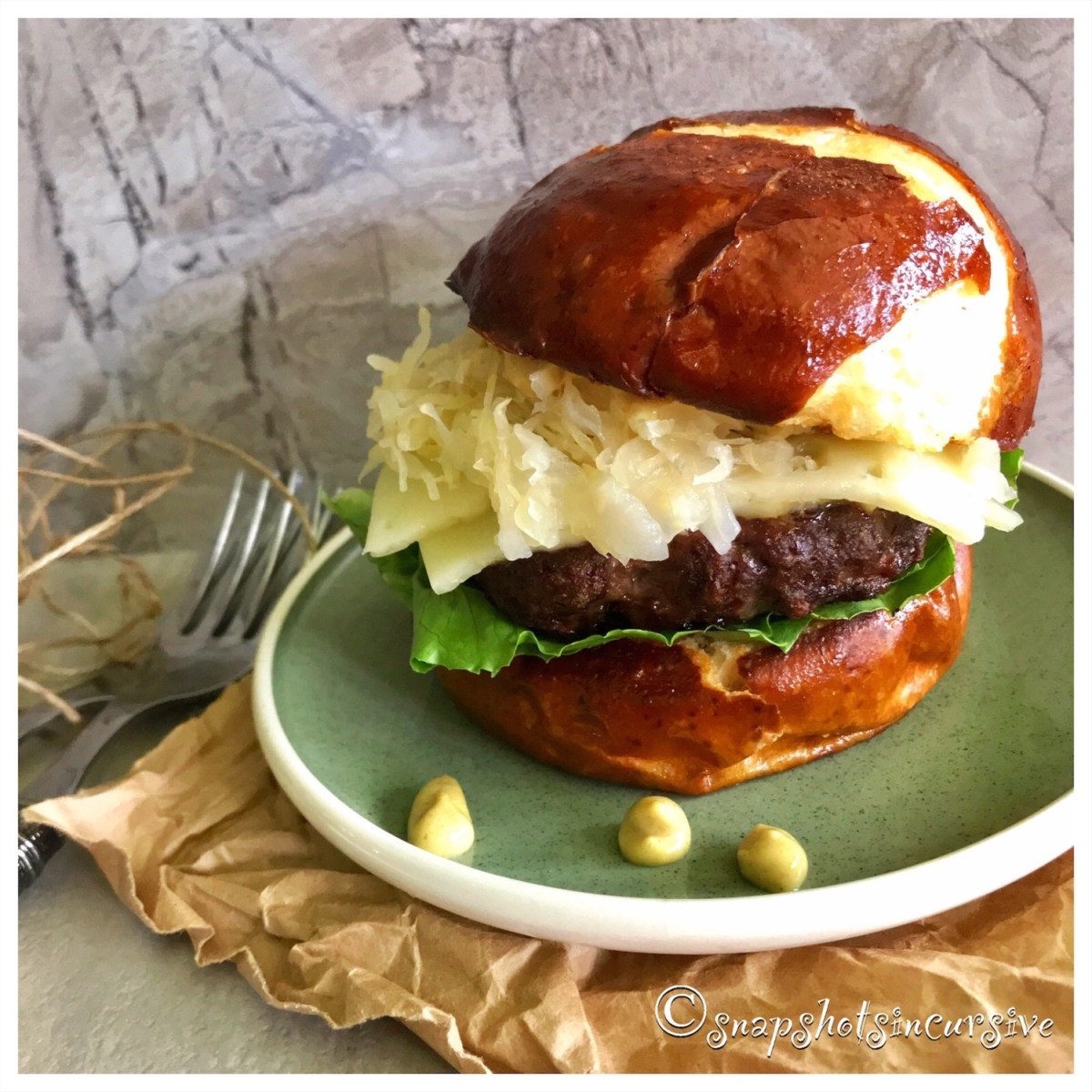 German Pretzel Burger | snapshotsincursive