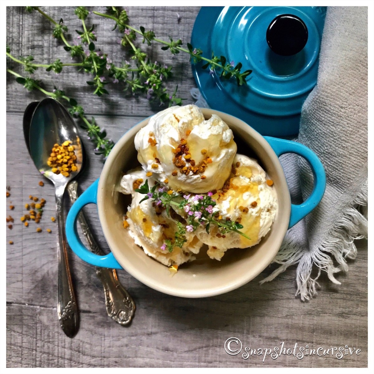 Vanilla Bee Pollen Ice Cream | snapshotsincursive