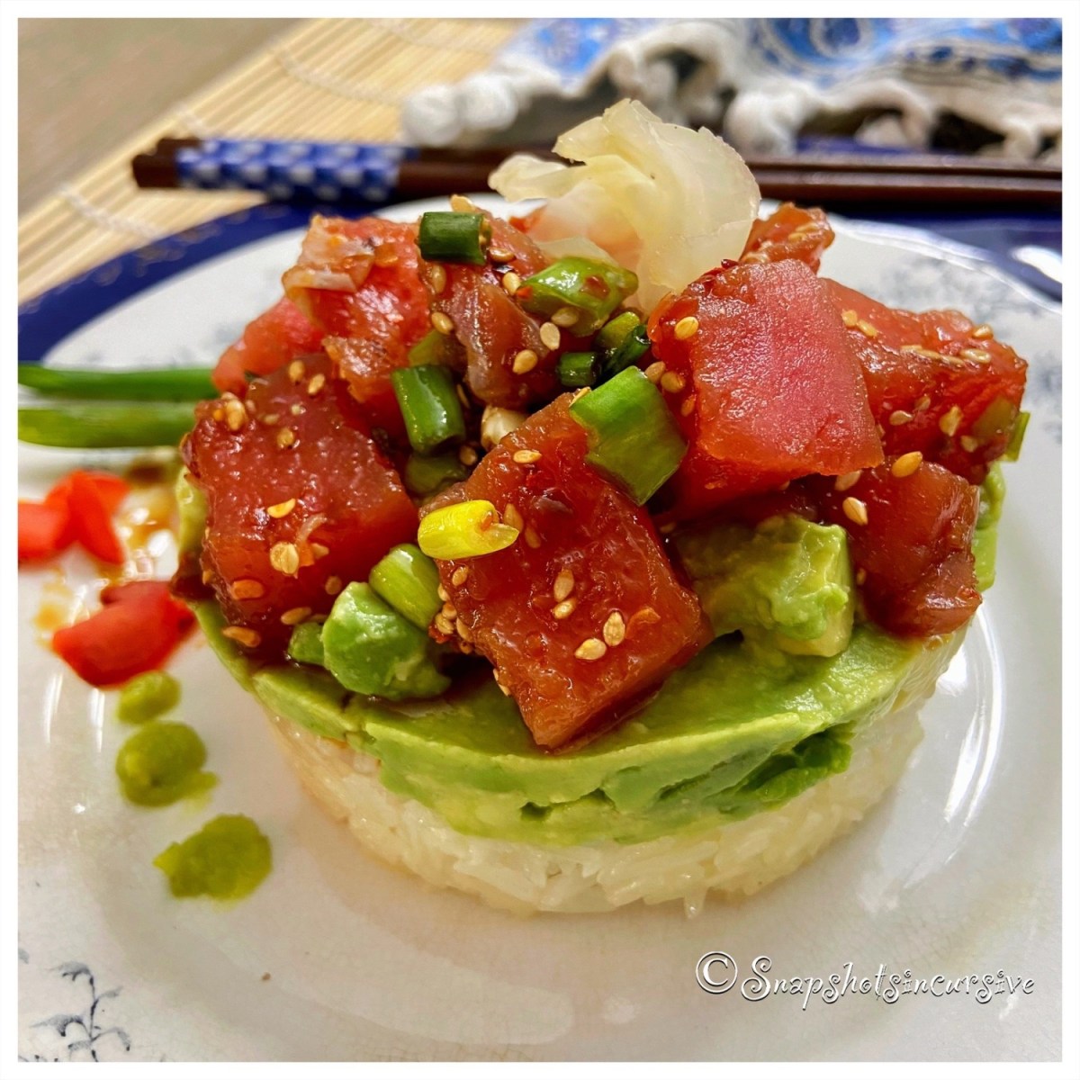 Tuna Sushi Tower | snapshotsincursive