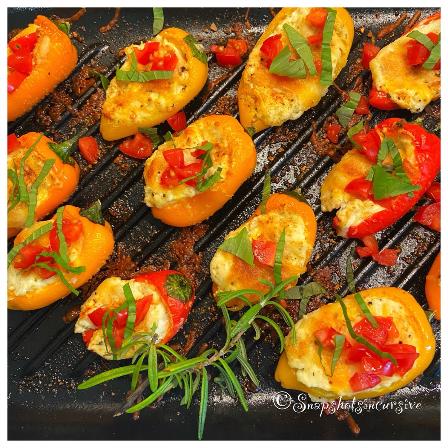 Boursin Stuffed Sweet Peppers | snapshotsincursive